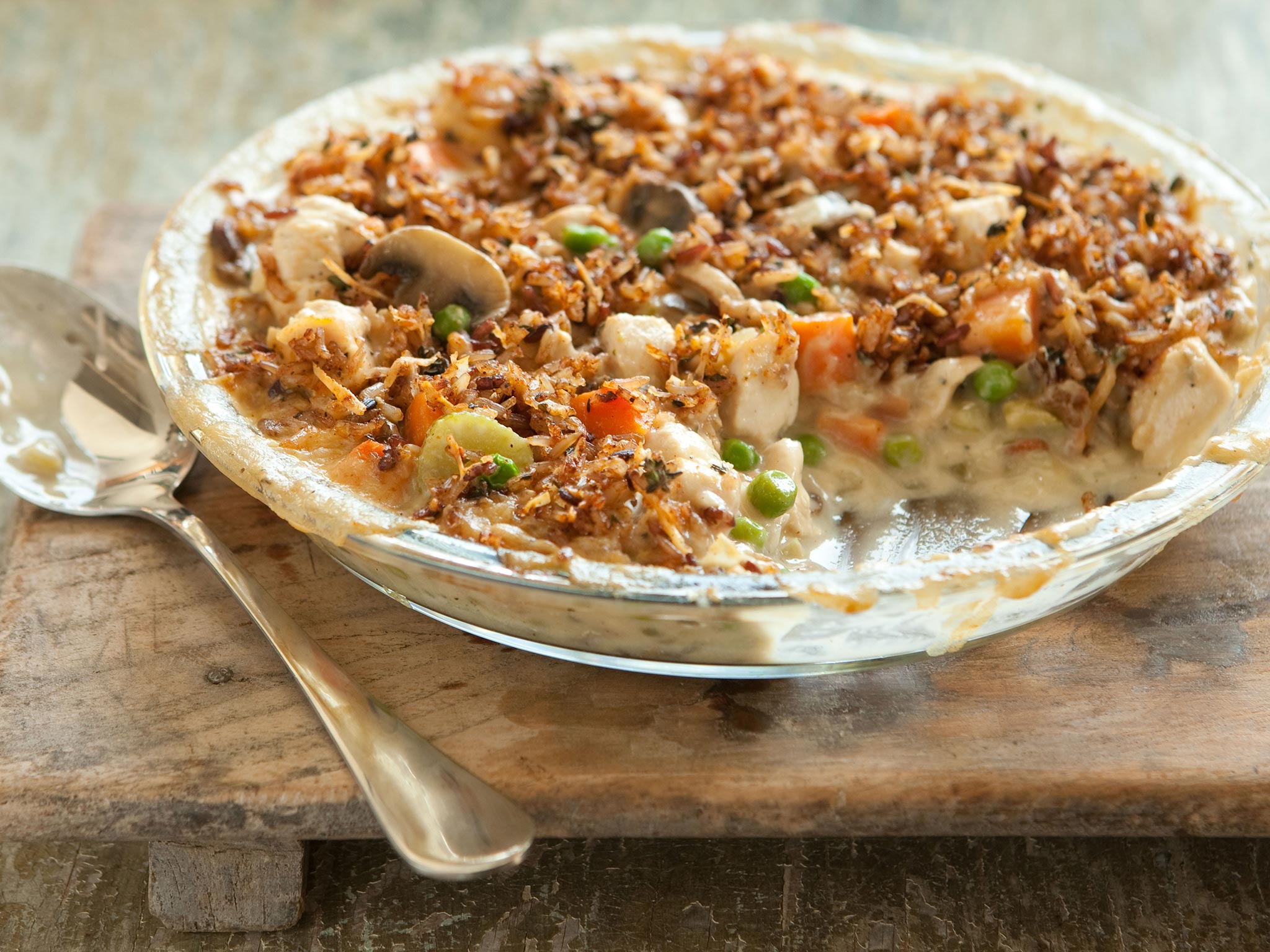 Recipe: Chicken "Pot Pie" with Crunchy Brown Rice Crust | Whole Foods ...