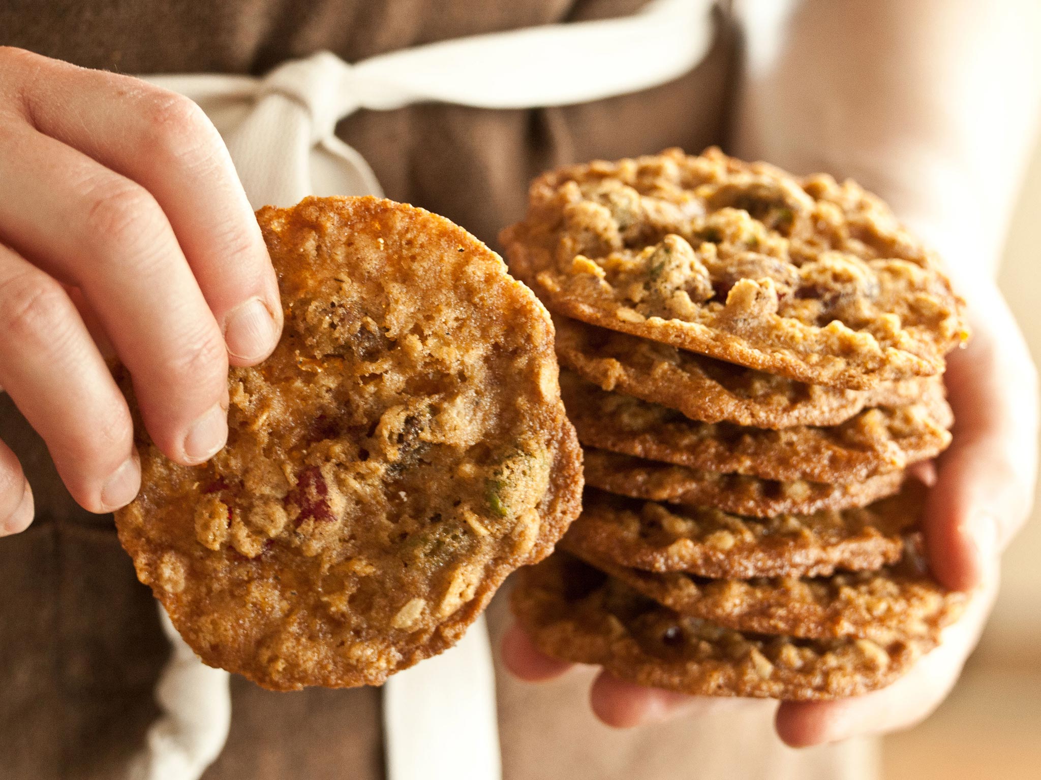 Recipe: Cranberry-Pistachio Oatmeal Lace Cookies | Whole Foods Market