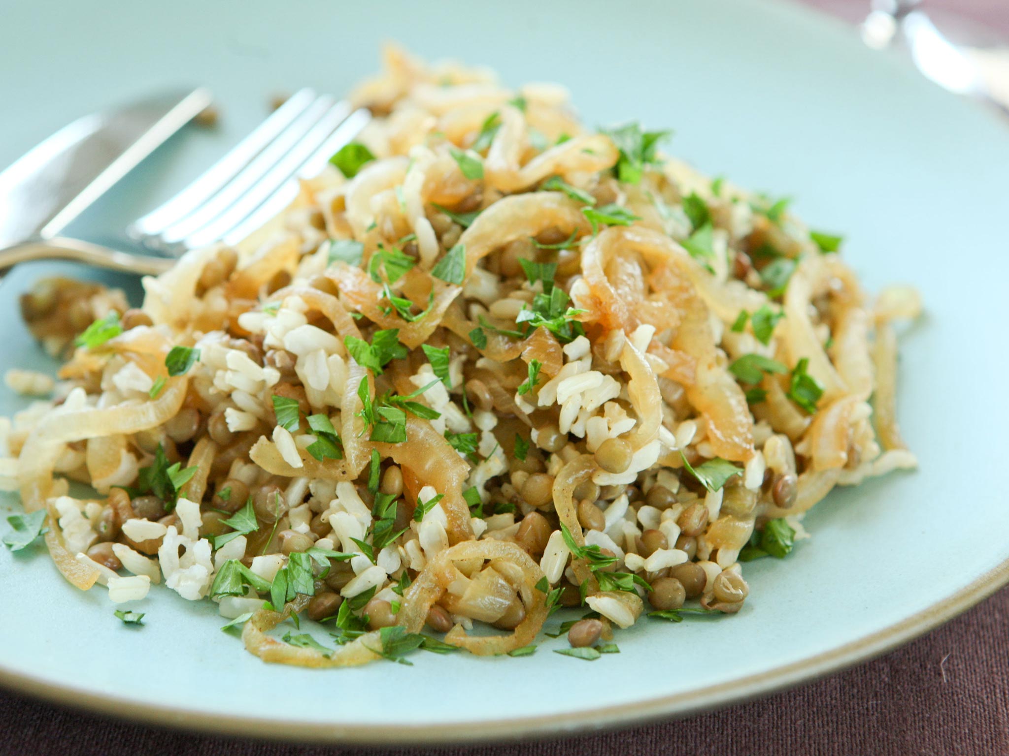 Recipe: Lentils, Brown Rice and Caramelized Onions | Whole Foods Market