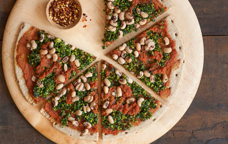 Recipe: Good Luck Whole Grain Pizza with Kale Pesto | Whole Foods Market