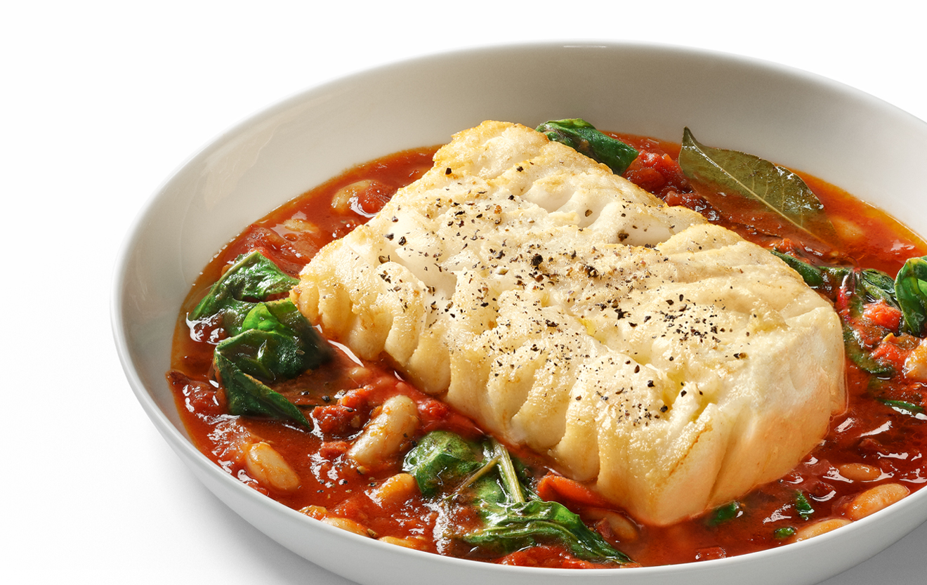 Recipe: Oven-Roasted Cod with Tomato, Cannellini and Swiss Chard ...