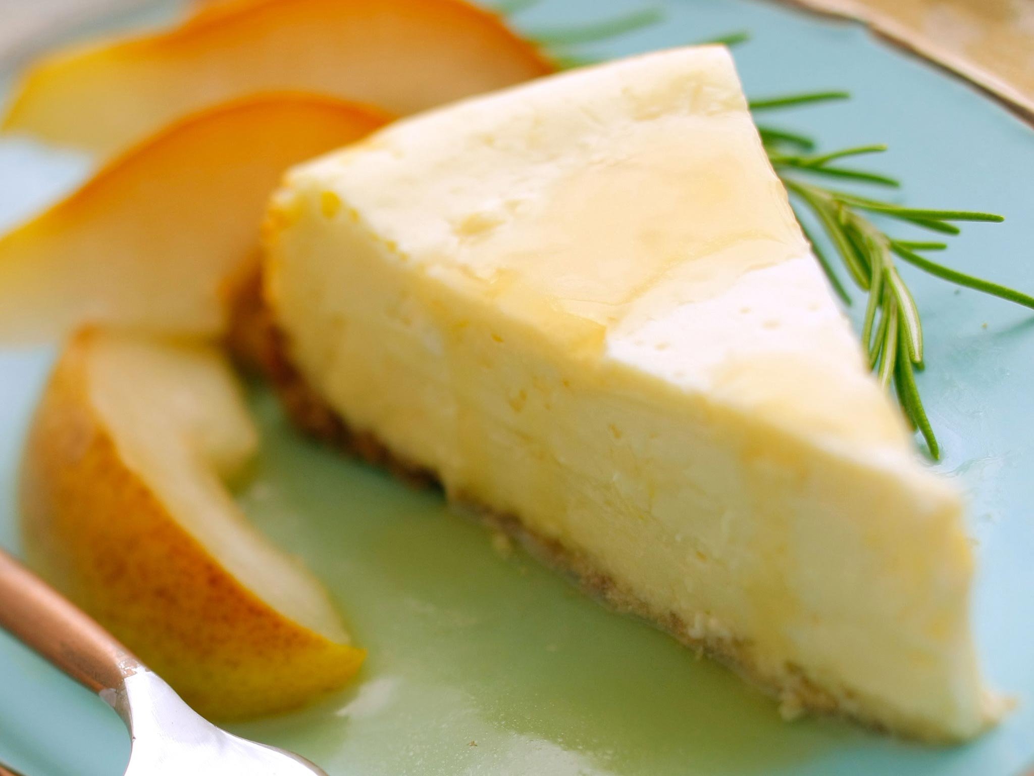 Recipe: Goat Cheese Cheesecake with Roasted Rosemary Pears | Whole ...